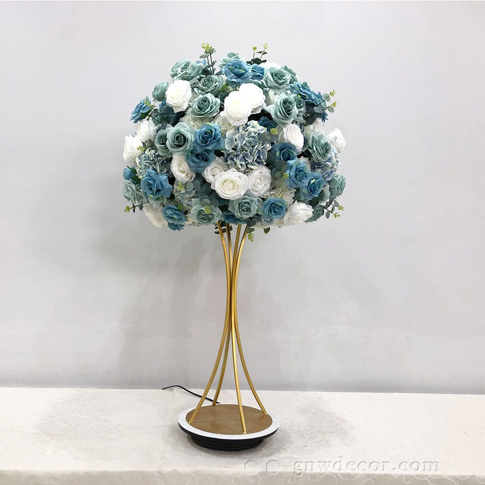 GNW Blue rose Wedding decor tall centerpiece romantic wedding table ...