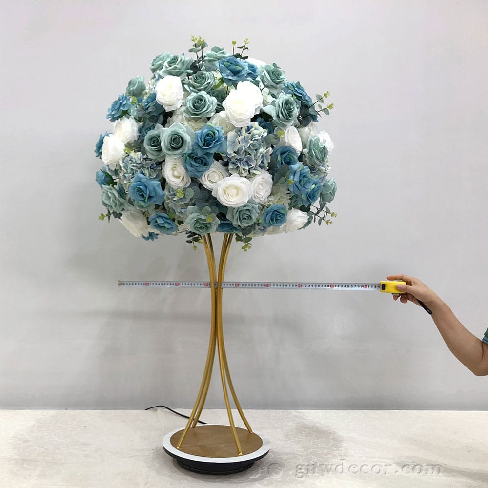 GNW Blue rose Wedding decor tall centerpiece romantic wedding table ...