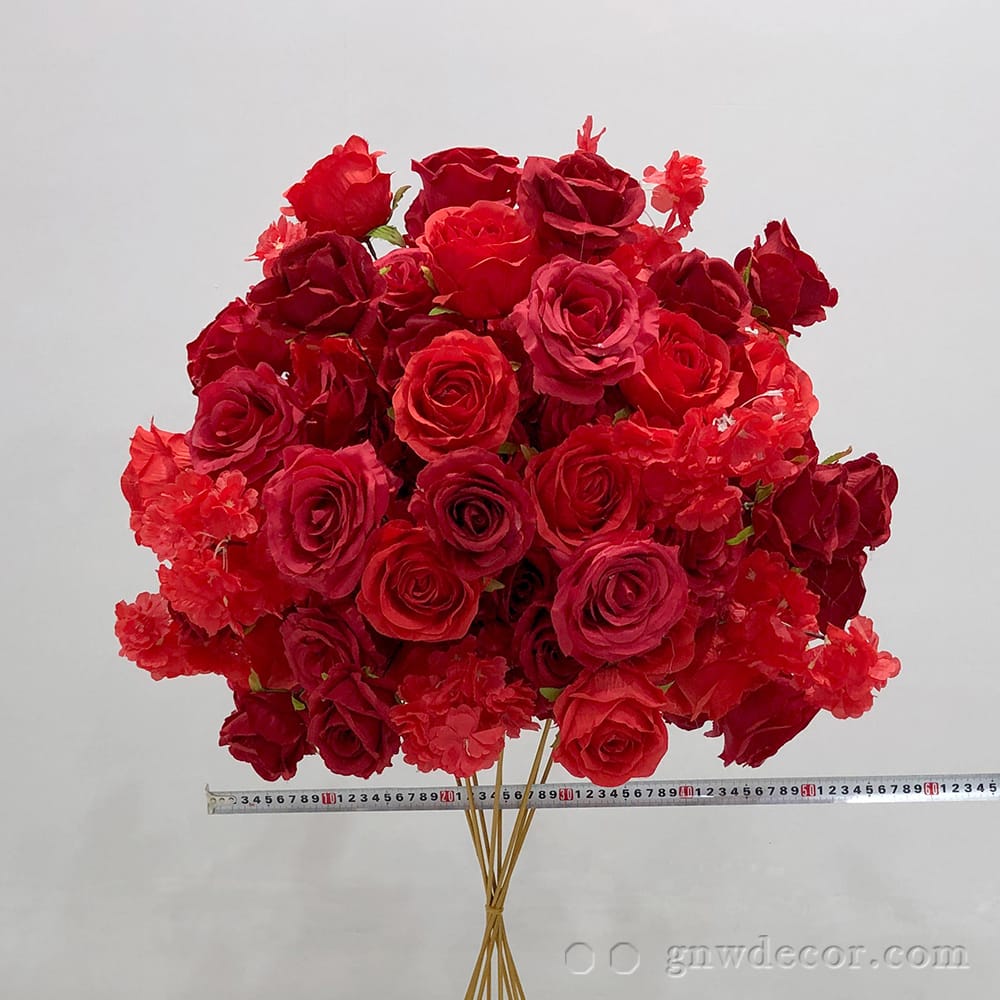 GNW Silk Red Flower Ball Arrangements Artificial Flower Balls for ...