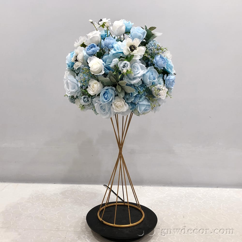 GNW Blue rose Wedding decor tall centerpiece romantic wedding table ...