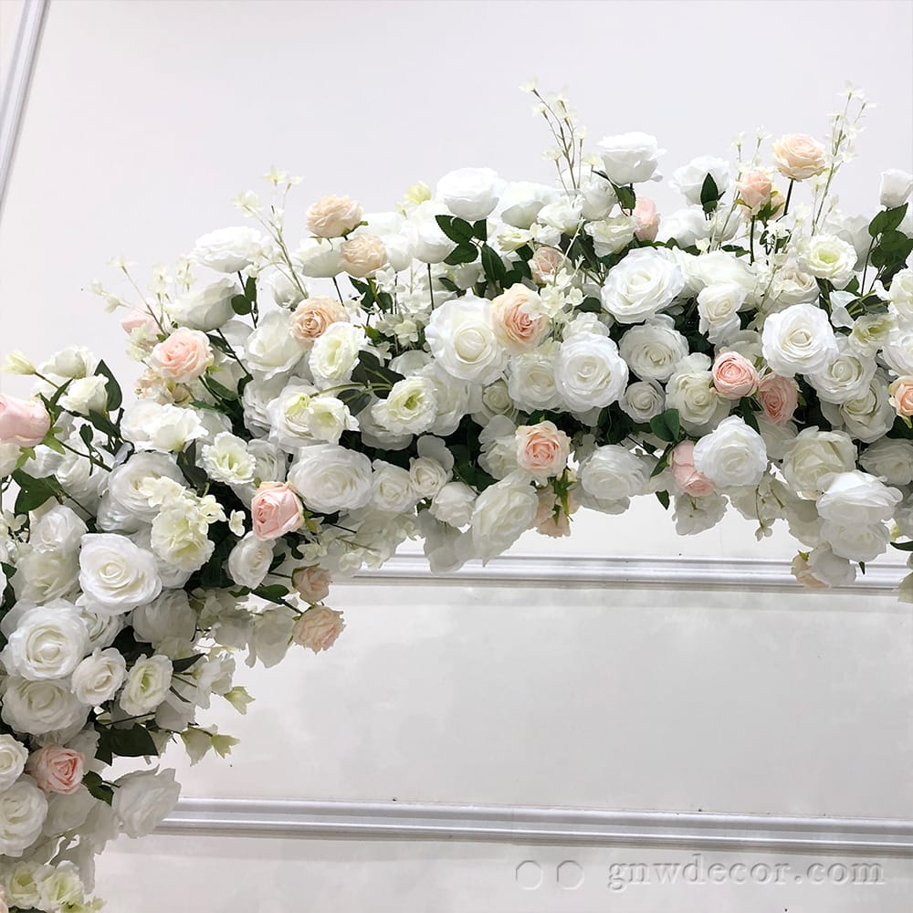 GNW New Round Arch Flower Arrangement Wedding Stage Decoration ...